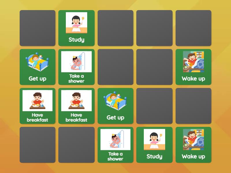 Daily routine - Matching pairs