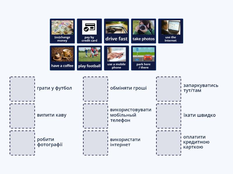 EF beginner File 8A More Verb Phrases - Match up