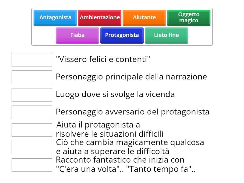 La struttura della fiaba - Match up