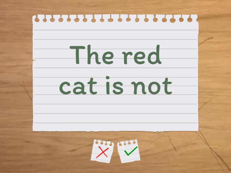 The Red Cat and the Rat - Flash cards