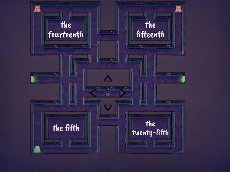 Ordinal numbers - Maze chase