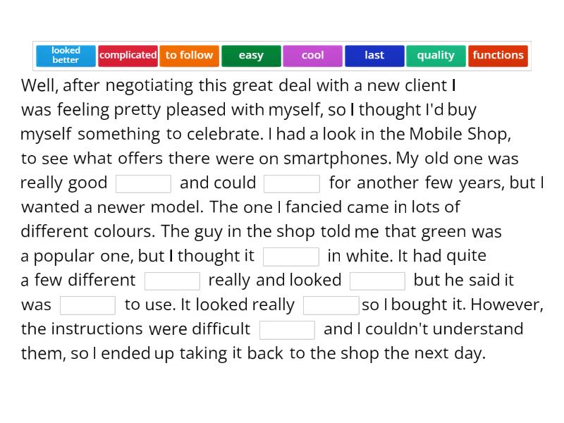 Outcomes Pre-Intermediate Unit 2 Shops Vocabulary ex.3 - Complete the ...