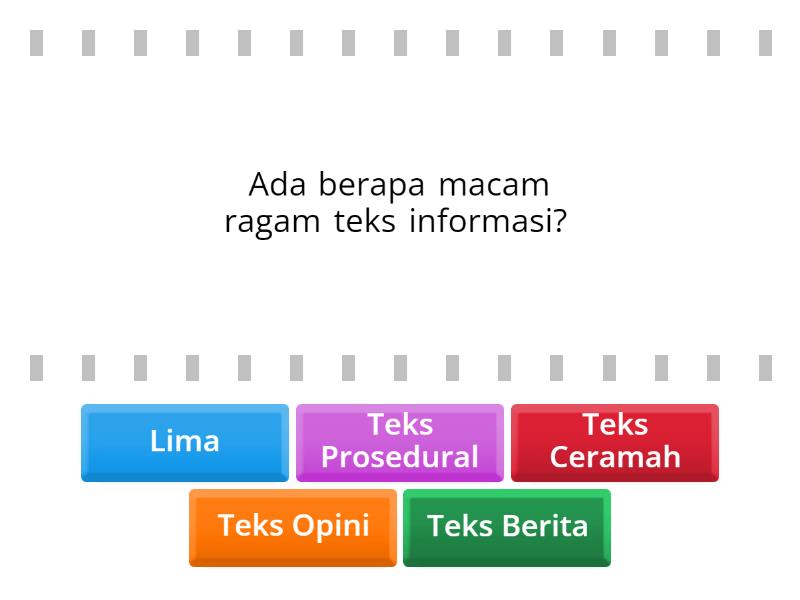 Ragam Teks Informatif - Menemukan kecocokan