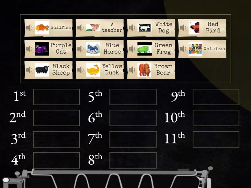 Put in order - Brown Bear - Rank order