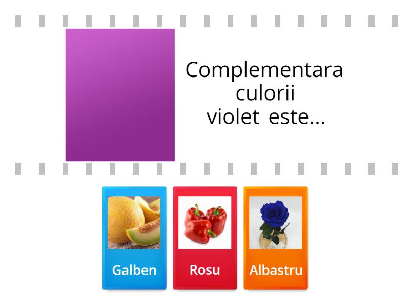 Culorile complementare - Find the match