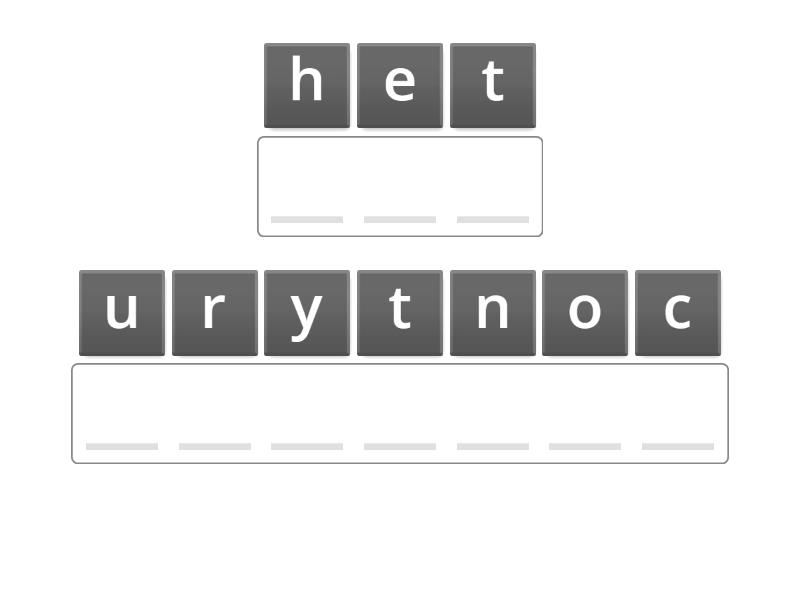 NEF Inter / Unit 7 - Houses - Anagram