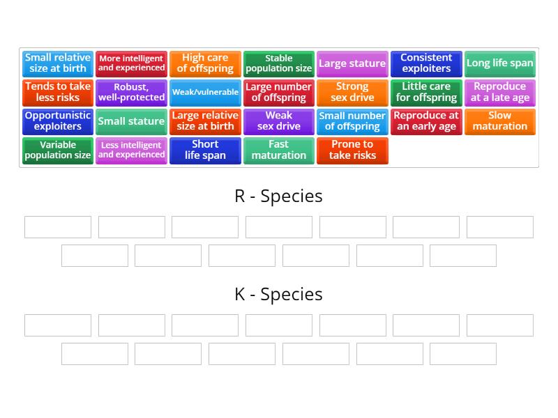 K+R species - Group sort
