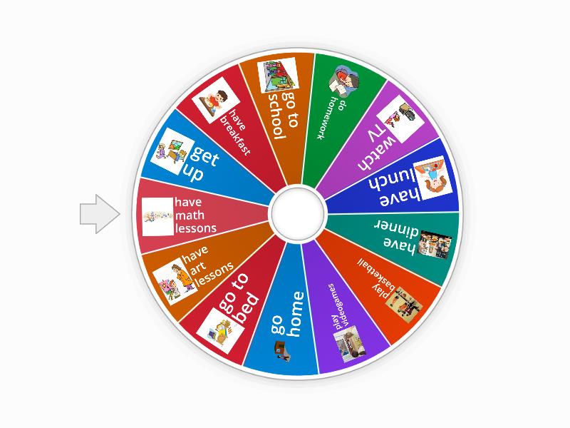 Daily routines wheel - Spin the wheel