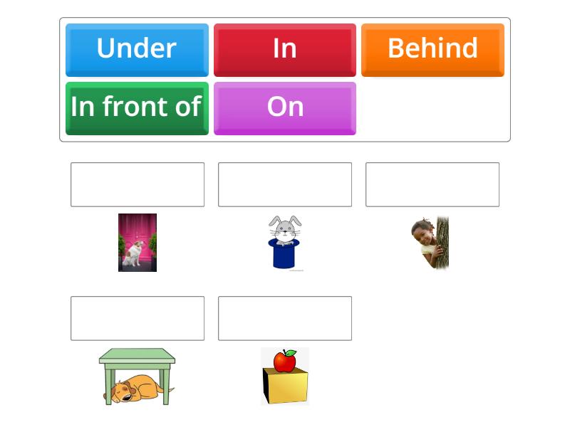 Preposition 2nd grade - Match up
