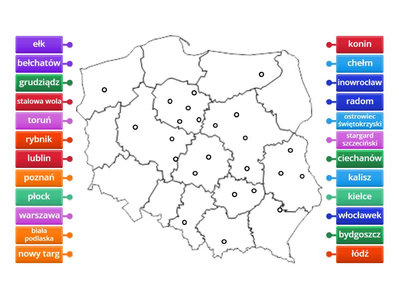 miasta polski - Labelled diagram