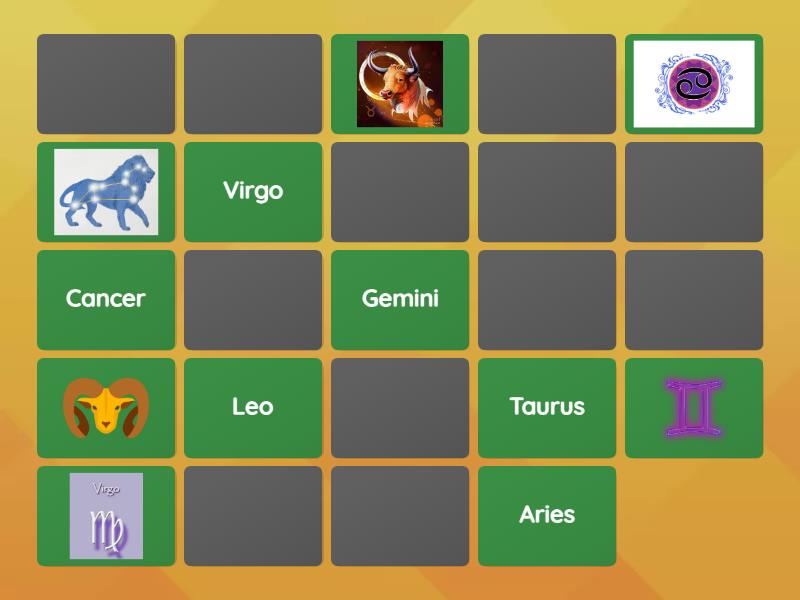 zodiac - Matching pairs