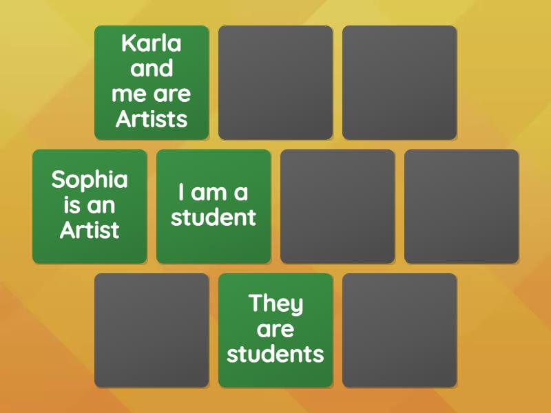 VERB TO BE MATCHING ACTIVITY - Matching pairs