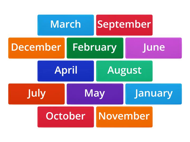 Months - Flip tiles