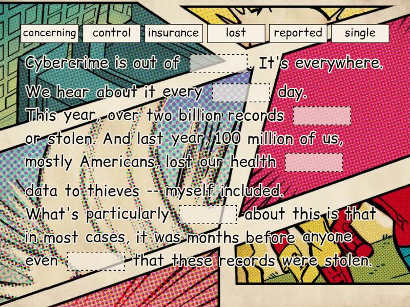 CYBERCRIME - VIDEO 1 - Complete the sentence