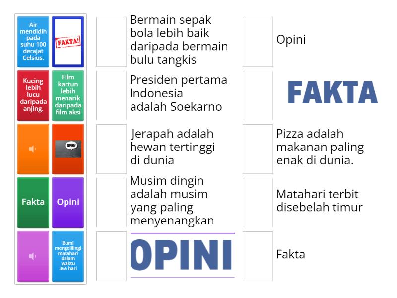 Fakta dan Opini - Match up