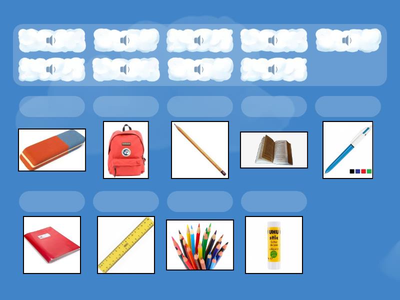 SCHOOL OBJECTS - Match up