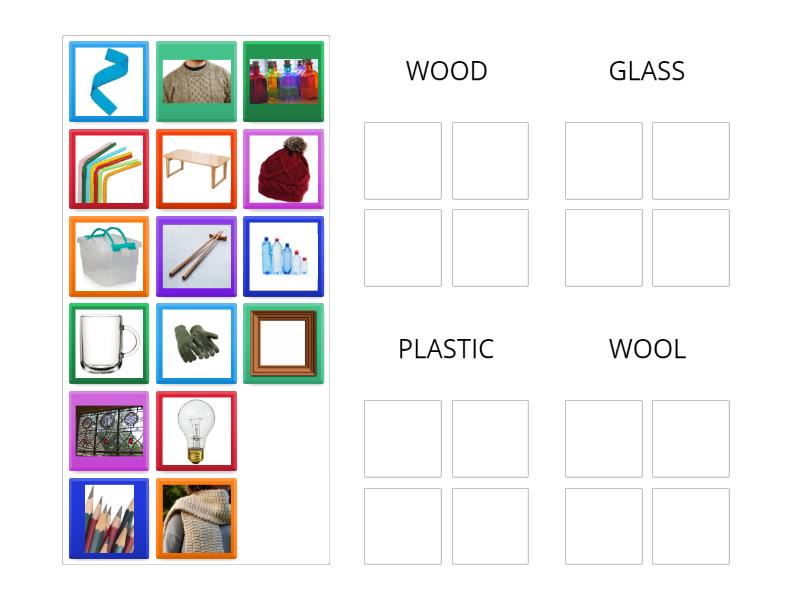 Classifying materials - Group sort