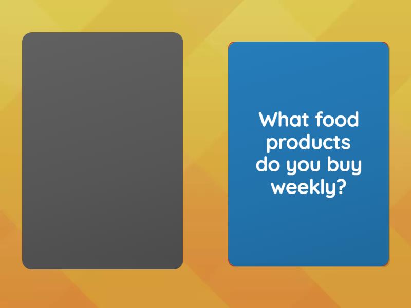 Speaking Part 1. Food - Speaking cards