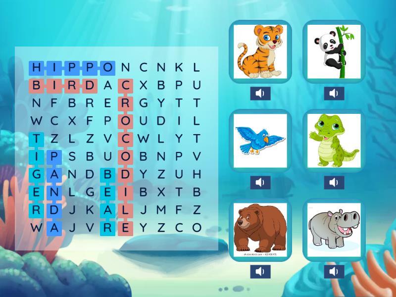 FF Starter Unit 6 Animals Search - Wordsearch
