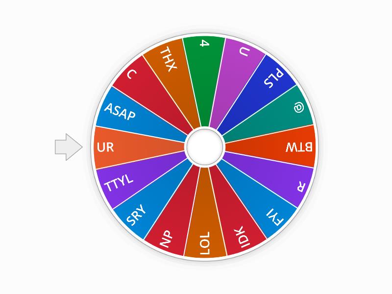 Text Messages Wheel - Spin the wheel
