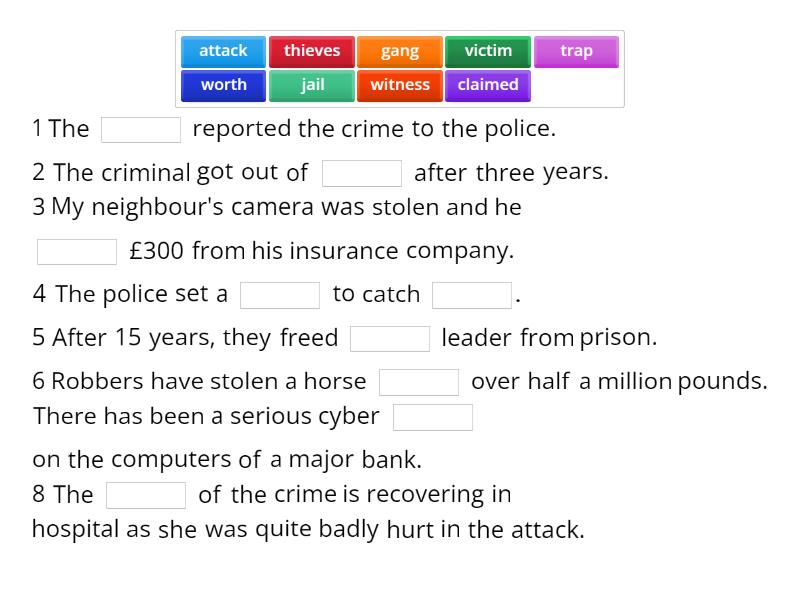 Roadmap B1+ (Unit 4b - crime stories) - Missing word