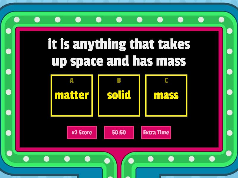 MATTER - Gameshow quiz