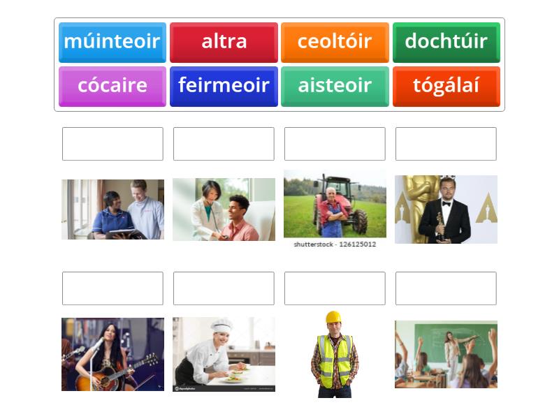 professions as gaeilge - Match up