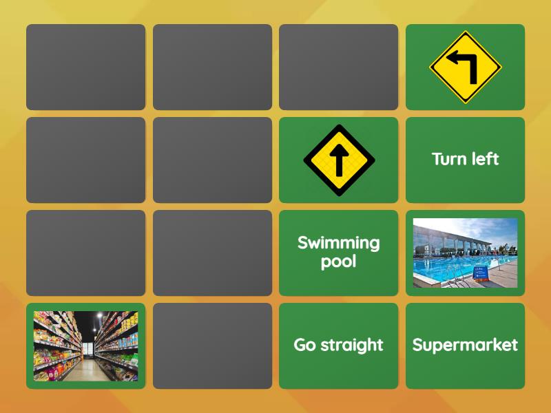 PLACES AND DIRECTIONS - - Matching pairs