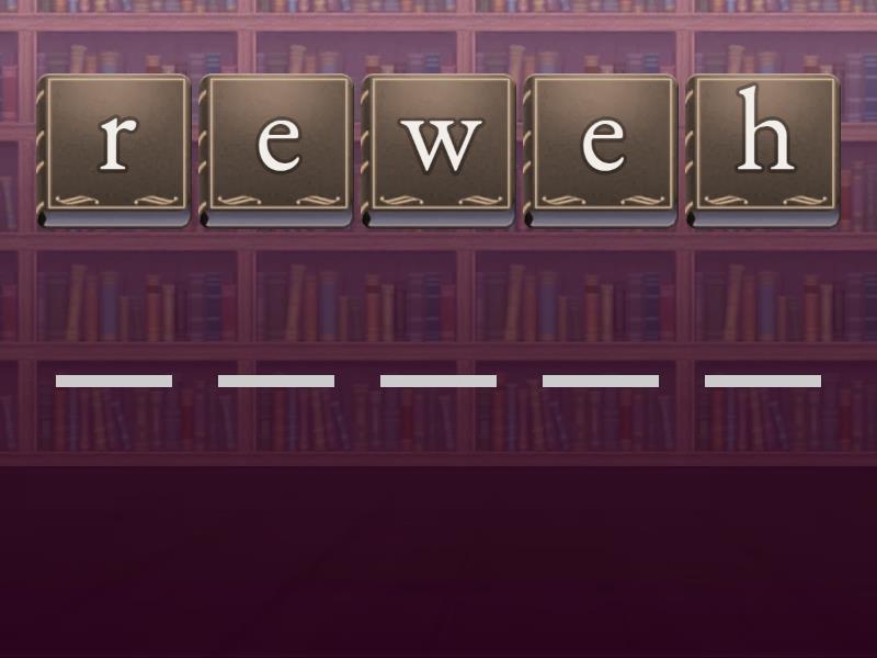 4th Grade Red Words - Anagram