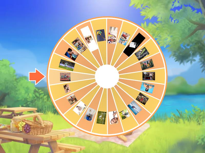 Free time activities - boxes - Spin the wheel