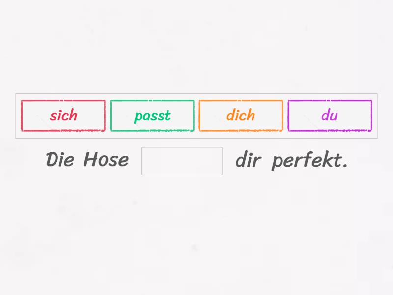 Verben mit Dativ und Personalpronomen im Dativ - Complete the sentence