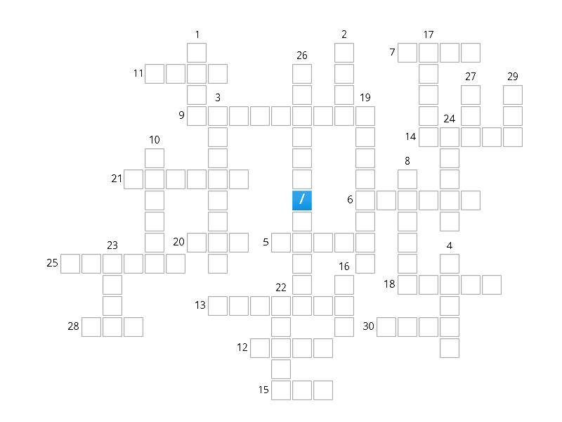Alex 1-30 - Crossword