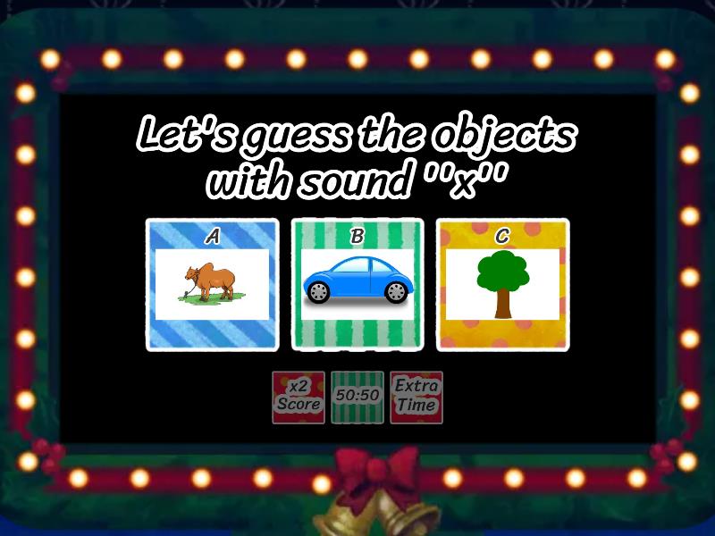 Let's guess the objects with sound ''x'' - Gameshow quiz