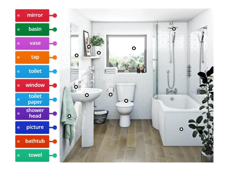 GB- Bathroom (matching) - Labelled diagram