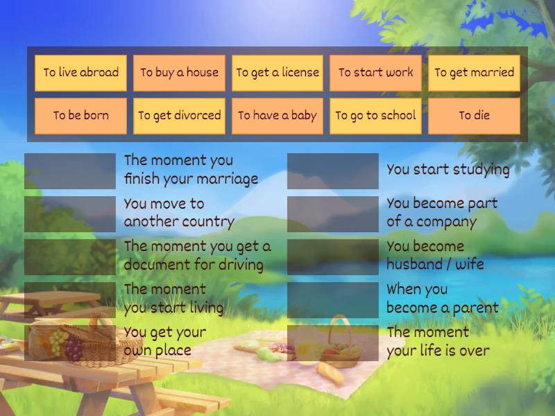 B05 - LIFE EVENTS - Match up