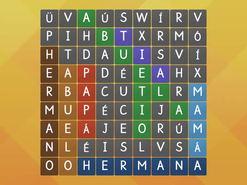 familia - Sopa de letras