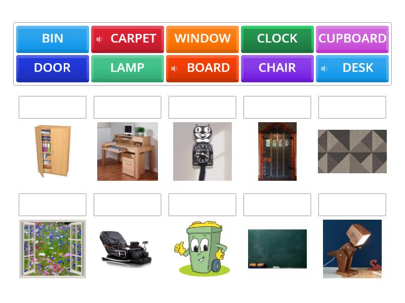 CLASSROOM OBJECTS - Match up