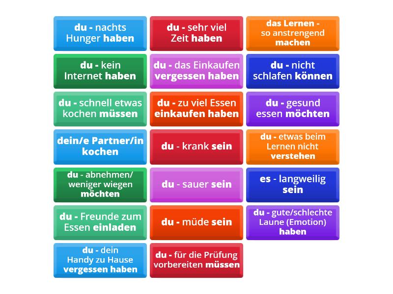 Was machst du, wenn ... ? Momente A2 - Flip-Fliesen
