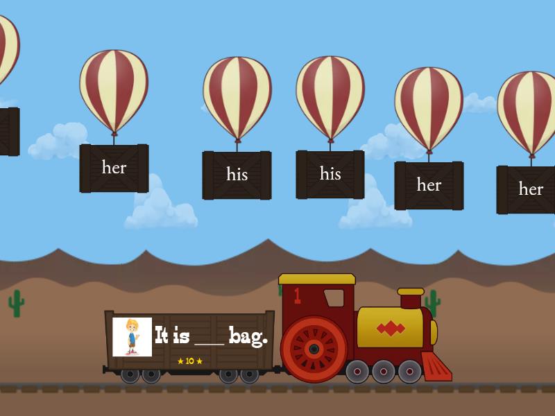 The Possessive Adjective Train Game - Explotaglobos
