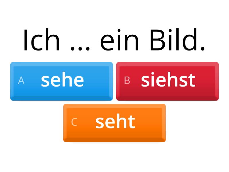 Verb sehen - Quiz