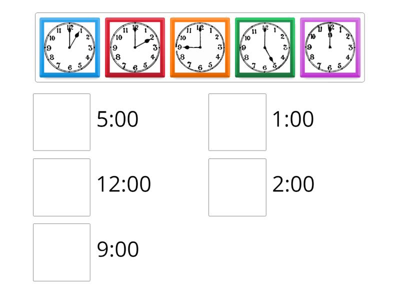 Telling Time - Match up