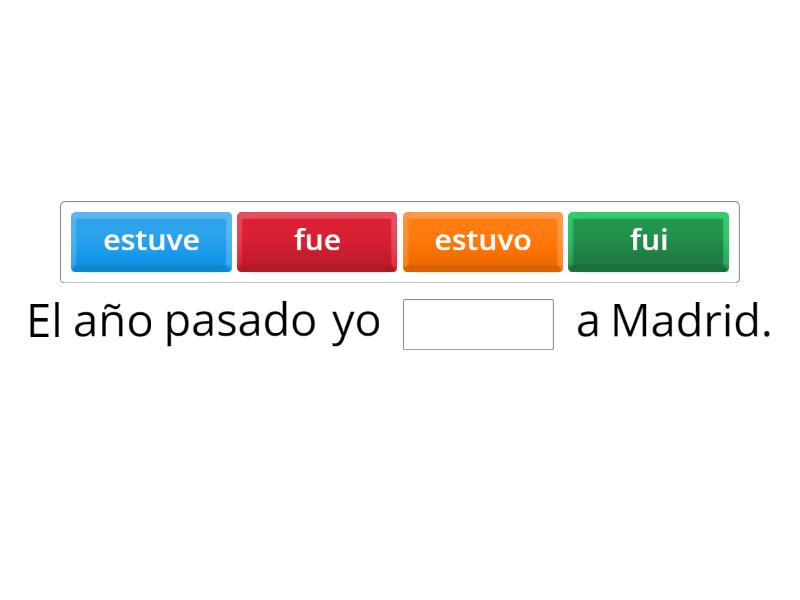 10 frases para practicar el pretérito indefinido. - Complete the sentence