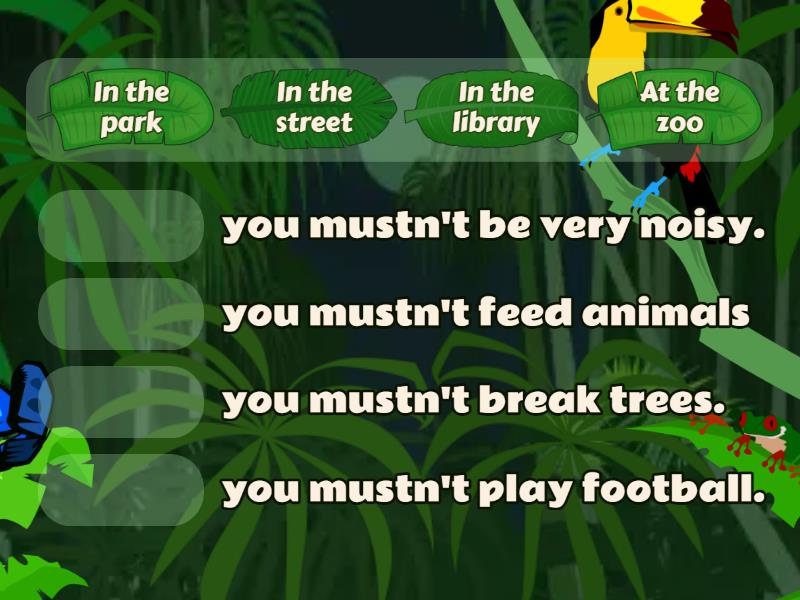 Must / must not - Match up
