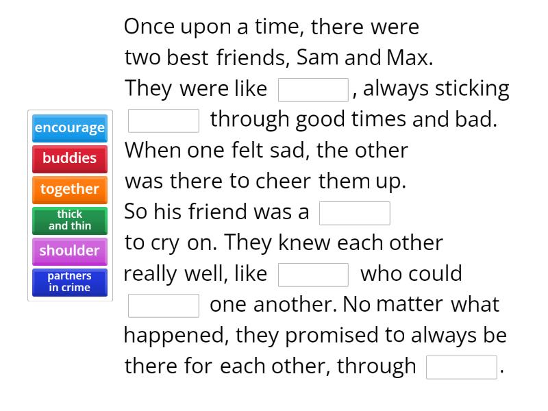 Friendship - Complete the sentence