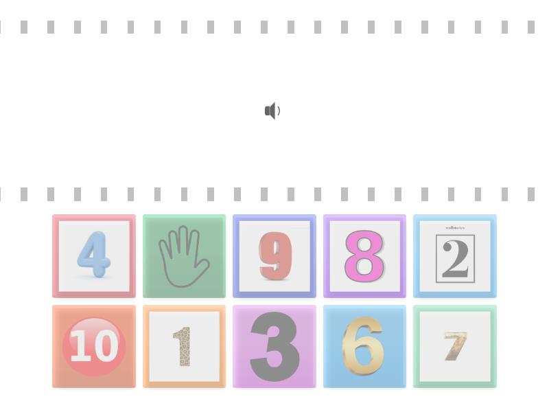 Numbers 1-10 (listen) - Find the match
