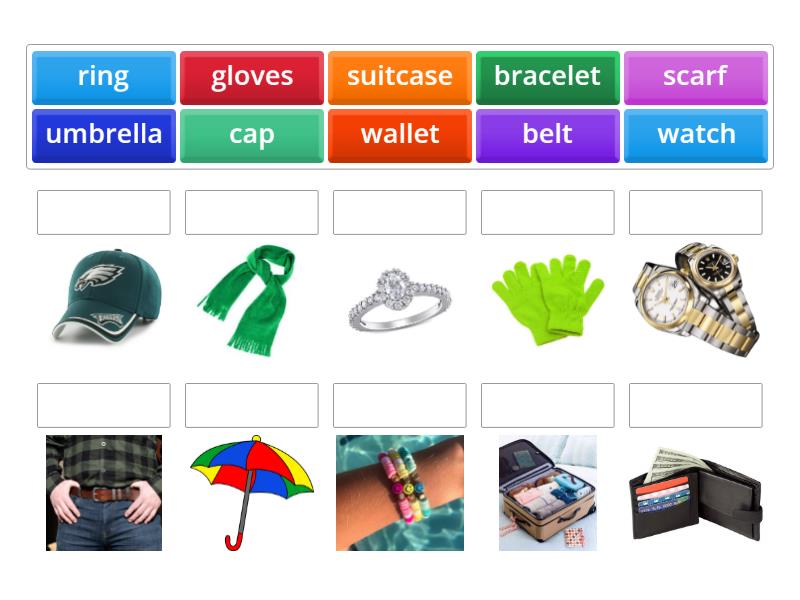 Unit 4 Vocabulary - things we wear - Match up