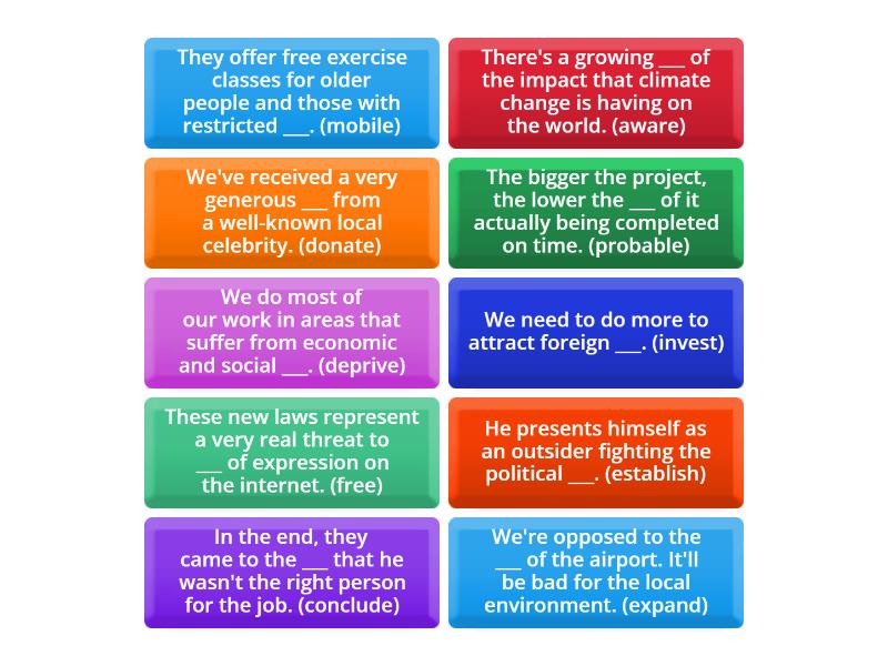 2B word building - Fichas giratorias