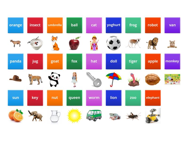 Alphabet words (A-Z) - Unscramble