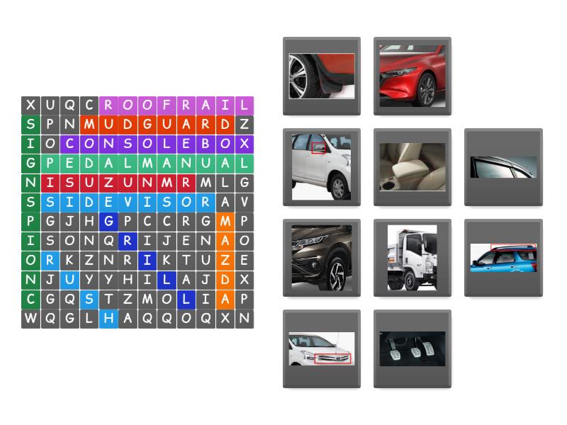 Car Knowledge - Wordsearch