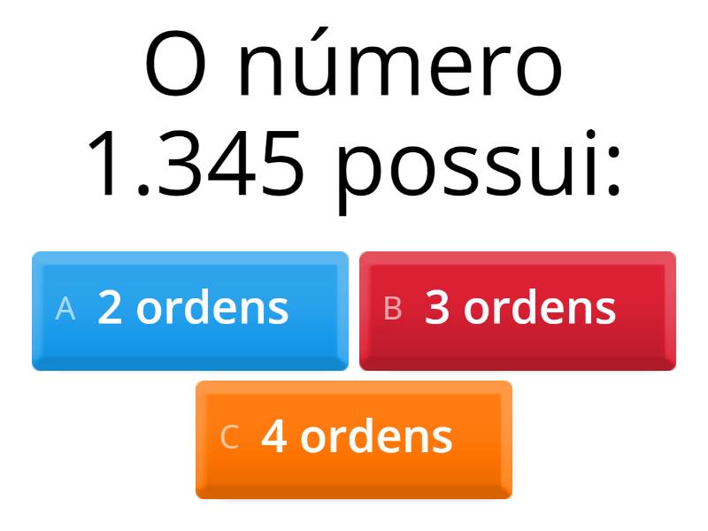 Ordens e classes - Quiz